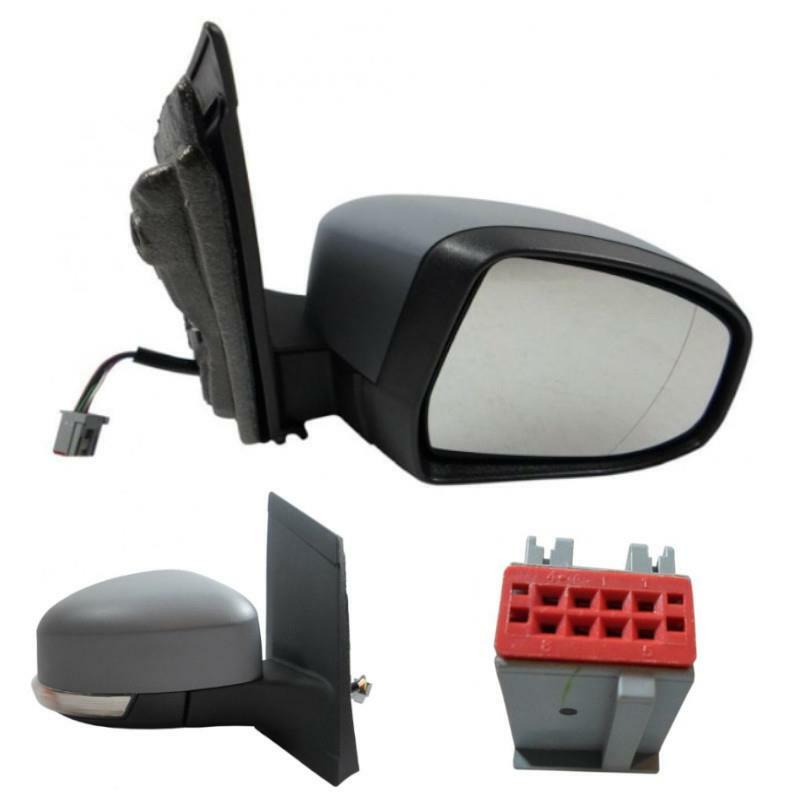 Wing Door Mirror Electric Adjust Heated Primed Cover For Ford Focus ...