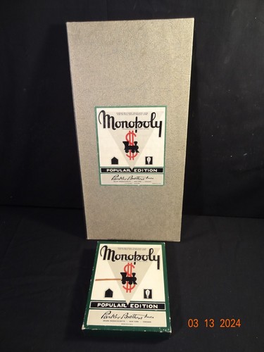 ORIGINAL MONOPOLY GAME POPULAR EDITION - GREEN ALLIGATOR BOARD ...