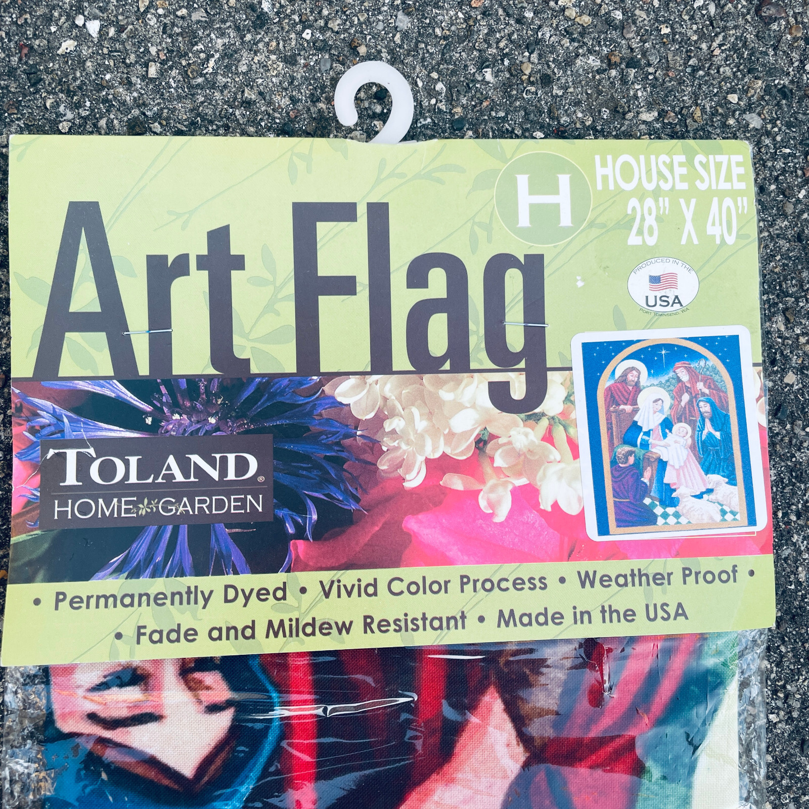 Lovely Large Toland House Flag Religious Christmas Nativity Night 28 X ...