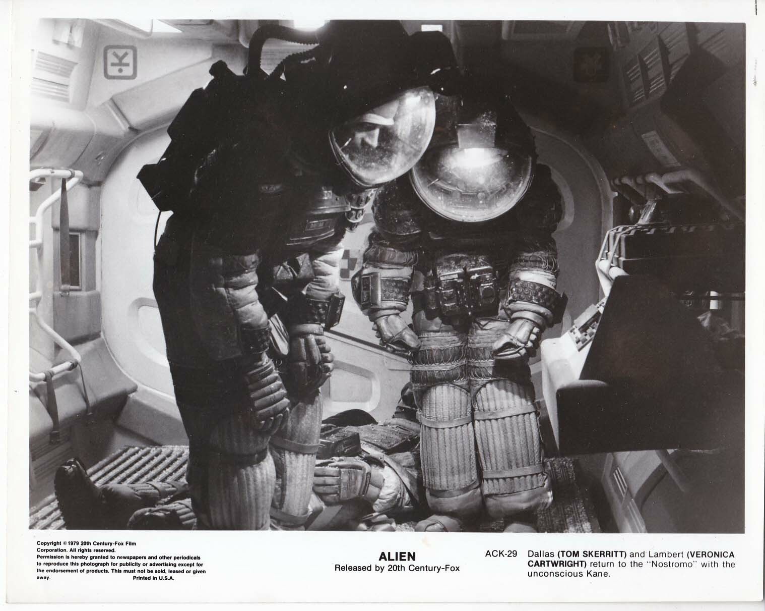 TOM SKERRITT VERONICA CARTWRIGHT "ALIEN" 1979 Original SCI-FI Movie ...