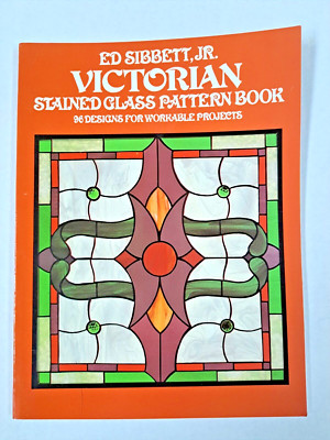 1979 PB book VICTORIAN STAINED GLASS PATTERN BOOK 96 patterns Ed ...