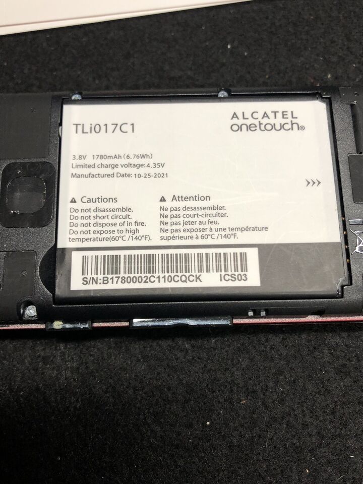 Alcatel One Touch Jitterbug 4043S Red Flip Phone for Seniors, GreatCall ...