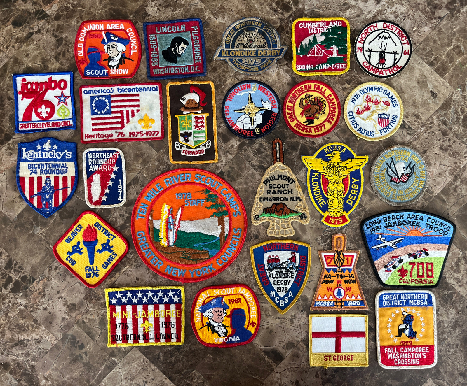 1970-80's Boy Scouts Patch Lot - Klondike Derby, Scout Camps & More BSA ...