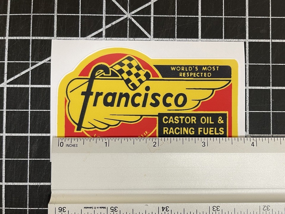FRANCISCO Racing Fuels - NEW Vintage 1960's 70’s Racing Decal Sticker ...