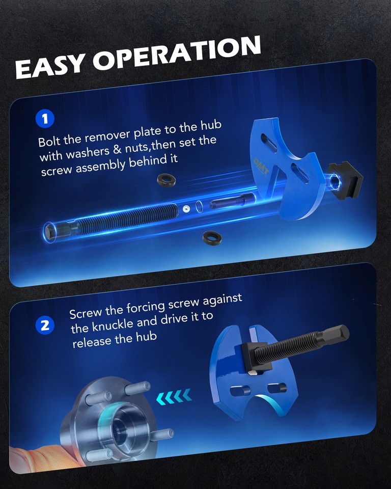 OMT Wheel Hub Removal Tool Kit 5 6 8 Lug Hub Bearing Puller Remover ...