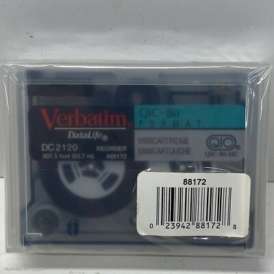 Verbatim DataLife DC2120 120 MB Mini Data Cartridge QIC 80 Formatted ...