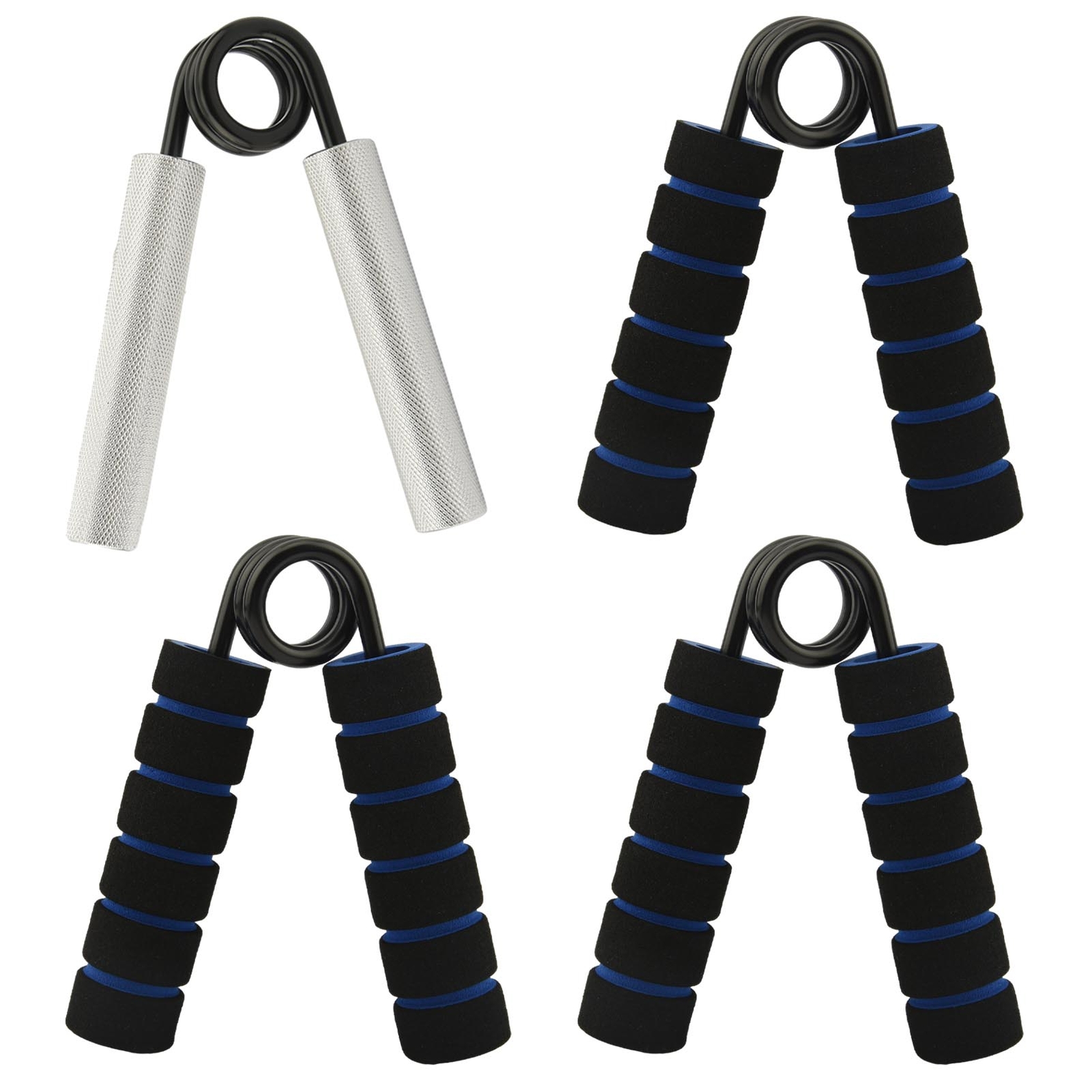 4pcs 50-200LB Wrist Hand Grip Forearm Exerciser Workout Strength ...