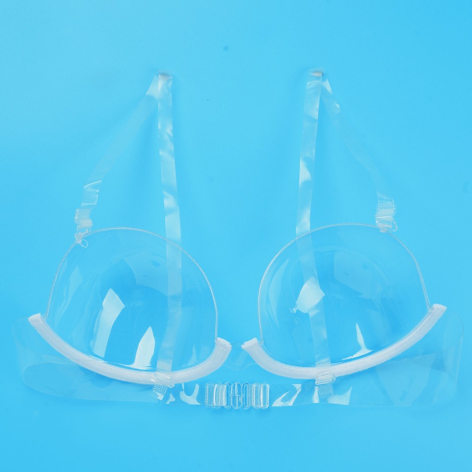 Women Transparent Push Up Plastic Bras Underwire Invisible Bralette ...