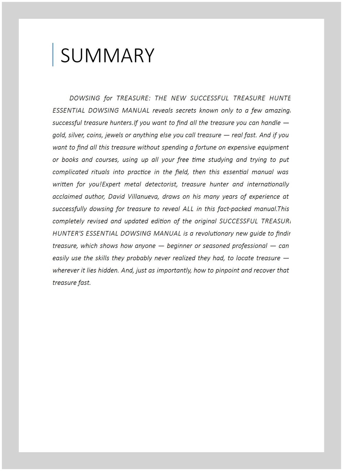 Dowsing for Treasure : The New Successful Treasure Hunter's Essential ...