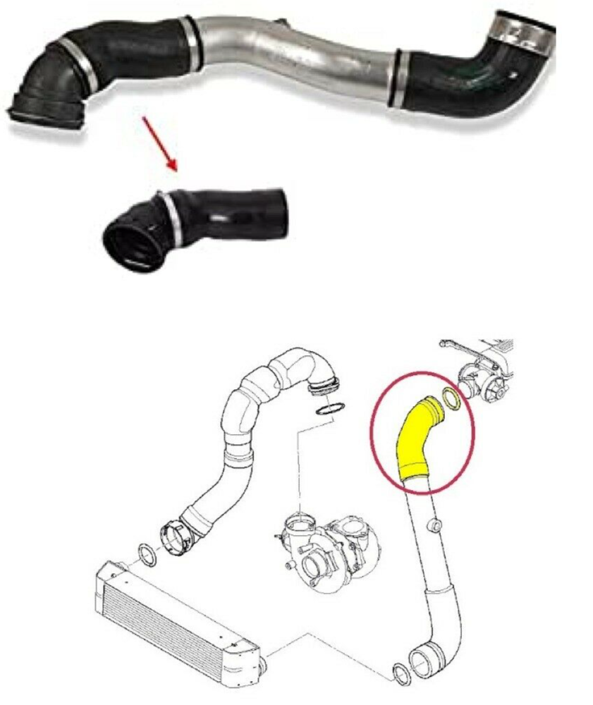 TOP INTERCOOLER PIPE TURBO HOSE FOR BMW E90 E91 E92 325D 330D 335D ...