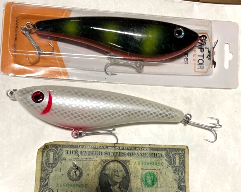 2 ct. RAPTOR FALCON Glider snook musky muskie pike bass lures baits | eBay