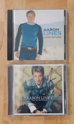 2- CDs By Aaron Lines: Living Out Loud, Waitin' On The Wonderful ...