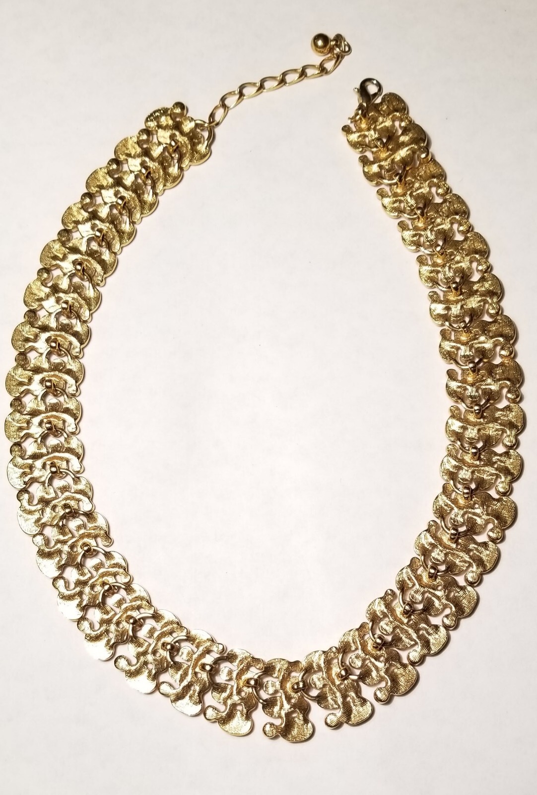 Napier Gold Tone Choker/Necklace Rhinestone Studded G… - Gem