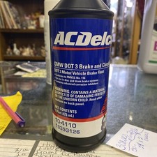 3 Bottles Of AcDelco GM GMW Brake and Clutch Fluid Dot 3 19299818 16 Oz ...