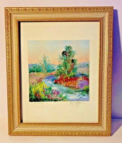 ALIX STEFAN SIGNED LITHOGRAPH LANDSCAPE PAINTING SUNRISE FRAMED | eBay