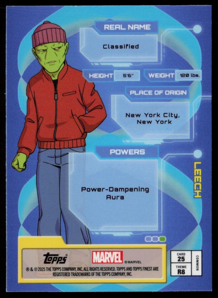 LEECH 2025 TOPPS FINEST X-MEN '97 RISE COMMON #25 | eBay