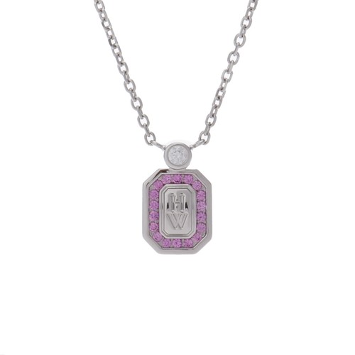 HARRY WINSTON Women Necklace Pt950Platinum diamond/Pink Sapphire ...
