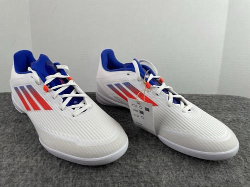 Adidas F50 League Indoor Soccer Shoes White Blue Red IF1395 Mens 8.5 ...