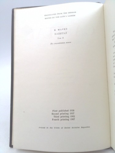 Capital Volume II by Karl Marx | eBay
