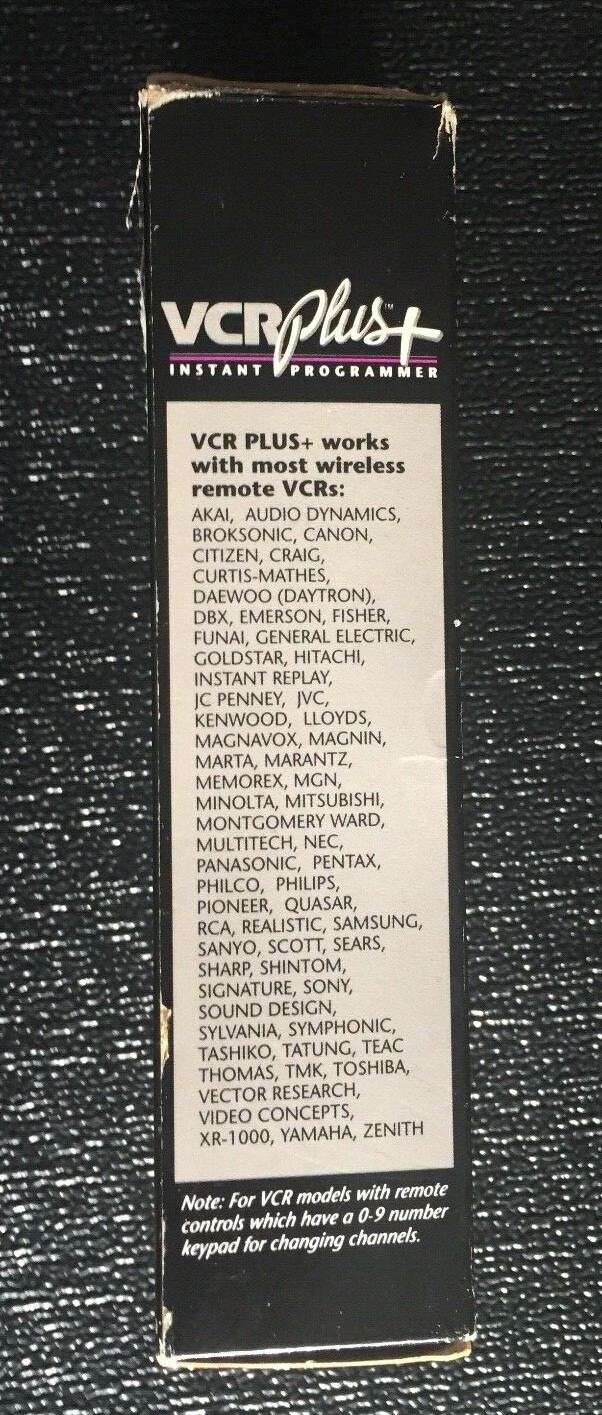 Vintage VCR Plus+ Instant Programmer Gemstar New & Complete Unused Open ...