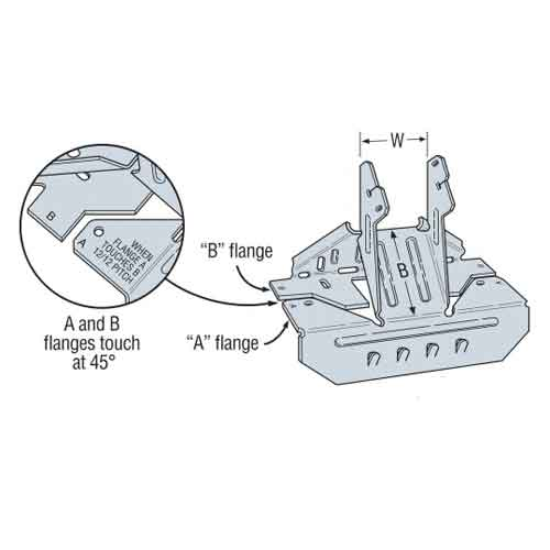 Simpson Strong-Tie VPA4 - 3-1/2-Inch Joist Variable Pitch Connector 25 ...