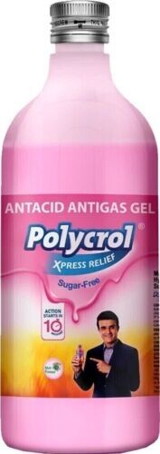 Polycrol Antacid AntiGas 200ml Gel Mint Xpress Relief Sugar Free +Free ...