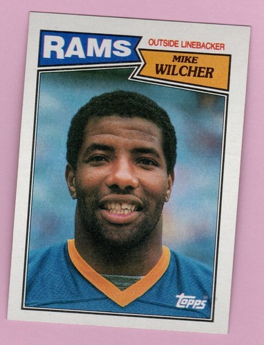 1987 Topps Football #156 Mike Wilcher Los Angeles Rams Outside ...