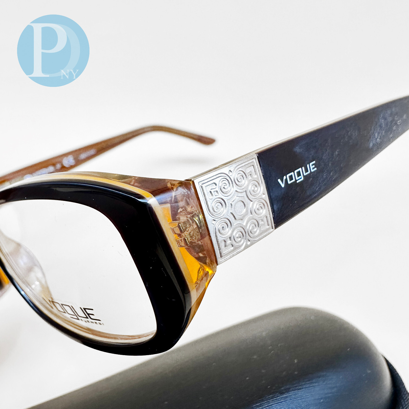 VOGUE VO 5129 / 2495 - Woman's Eyeglasses - 51mm BLACK / AMBER - 100% ...