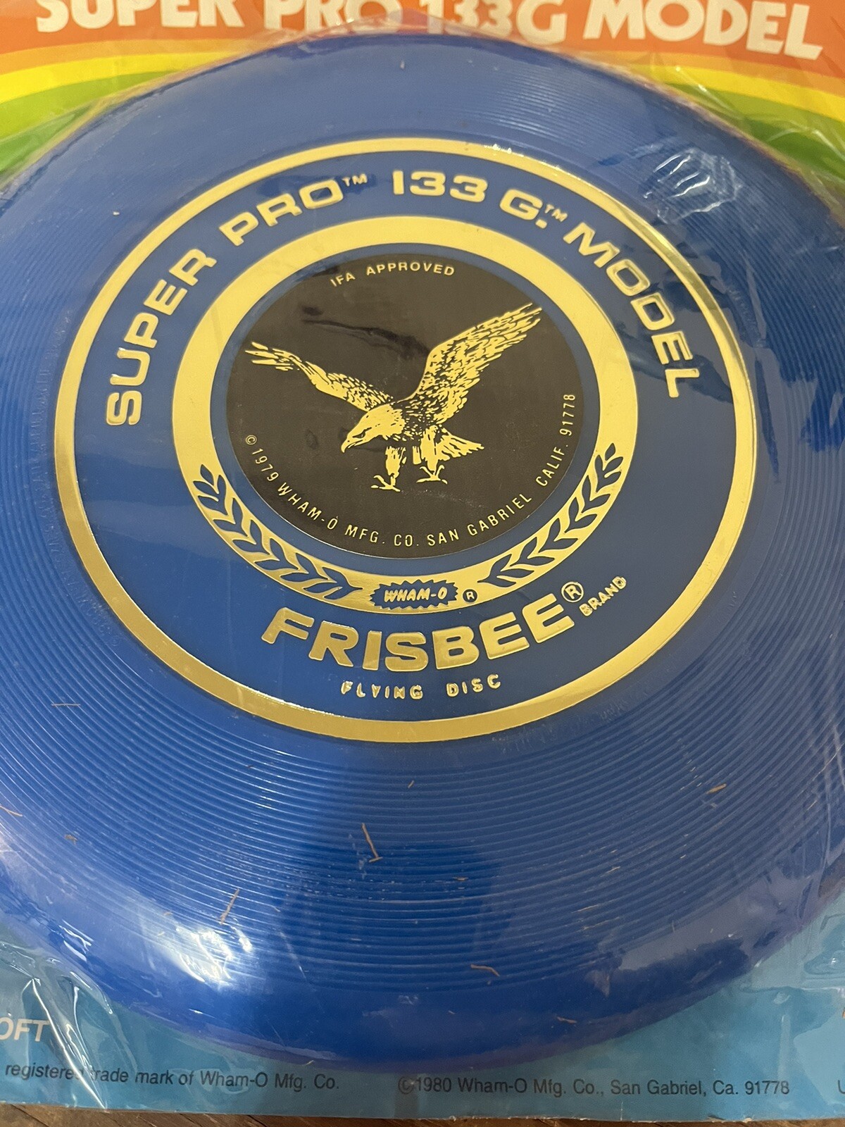 Vintage Wham-O Super Pro Frisbee Flying Disc Blue Eagle 133G NOS | eBay