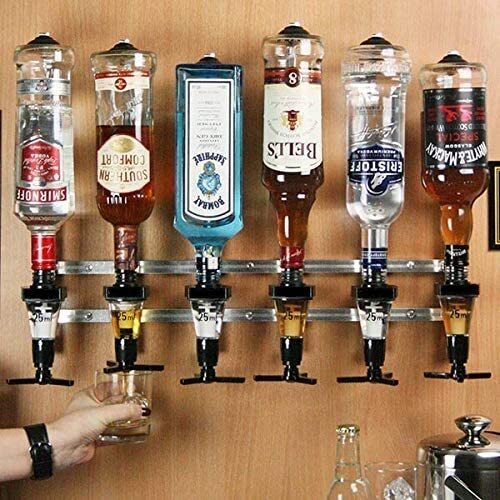 Bottle Stand Wall Mounted Pub Bar Optics Set Wine Beer Dispenser Spirit ...