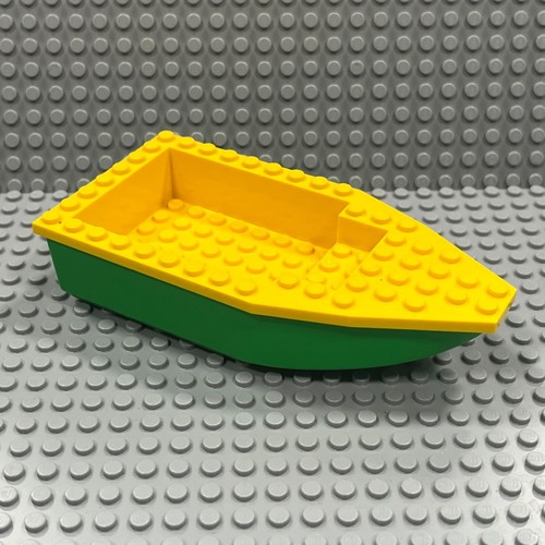 Lego Floating Boat 16 x 8 Bright Green Hull 28533 with Yellow Top 28535 ...