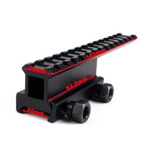 1Inch High Tactical Profile Riser Scope Mount for 20mm Picatinny Rail ...
