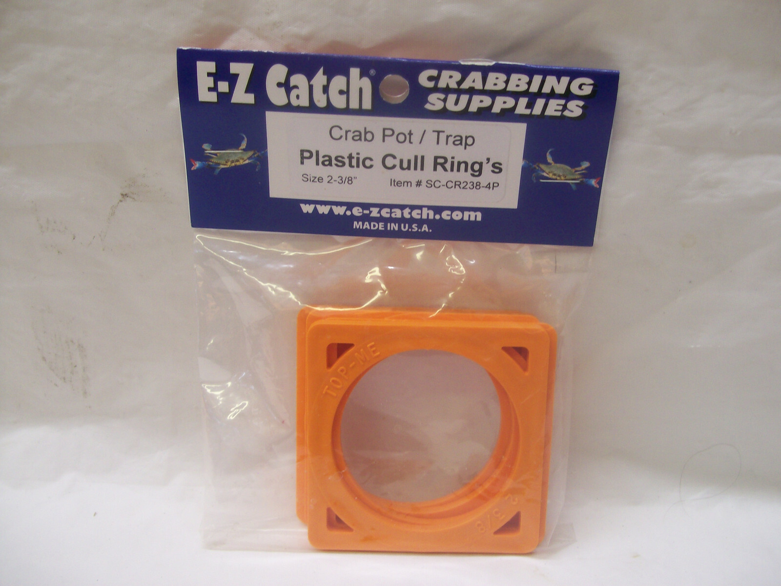 4 Pack Orange Crab Pot & Crab Trap Cull Rings E-Z Catch Sz 2-3/8 ...