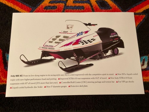🏁 ‘97 POLARIS INDY XC 600 Snowmobile Poster vintage sled WEDGE ⚪️🔴🔵🟣 | eBay