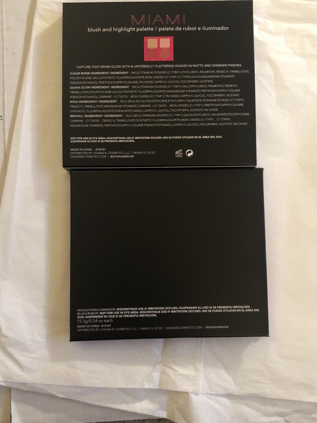 Shania B Miami Blush & Highlighter Palette 4 Shades NIB | eBay