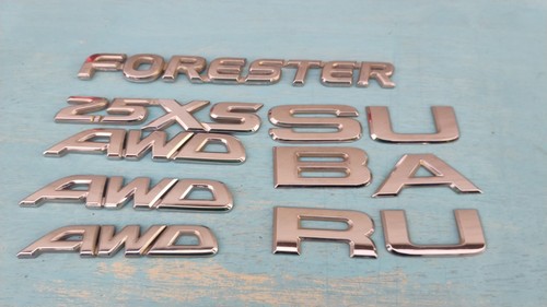 03-05 Subaru Forester AWD 2.5XS Pillar Emblem Badge Set Letters Set ...