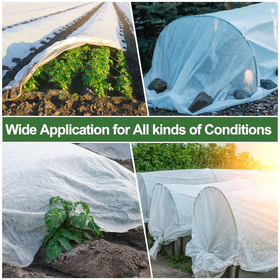 5-50M Long Frost Fleece Roll Garden Cold Weather Winter Plant ...