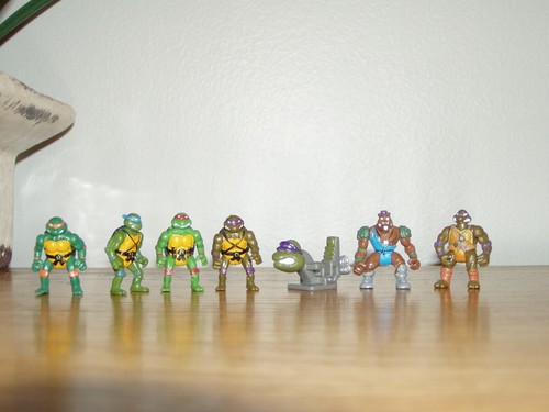 MICRO TMNT 6 FIGURES 1 HIGH FLYIN' PLANE MUTANT DONETELLO PLAYMATES | eBay