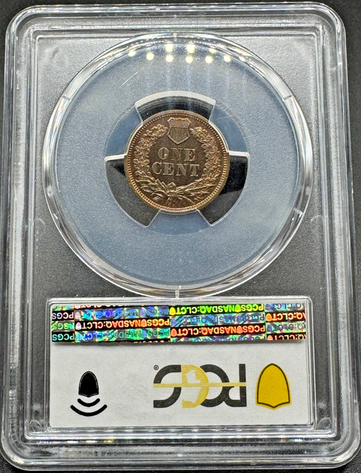 1870 PROOF INDIAN HEAD CENT PCGS PR65RB CAC RED BROWN EAGLE EYE PHOTO ...