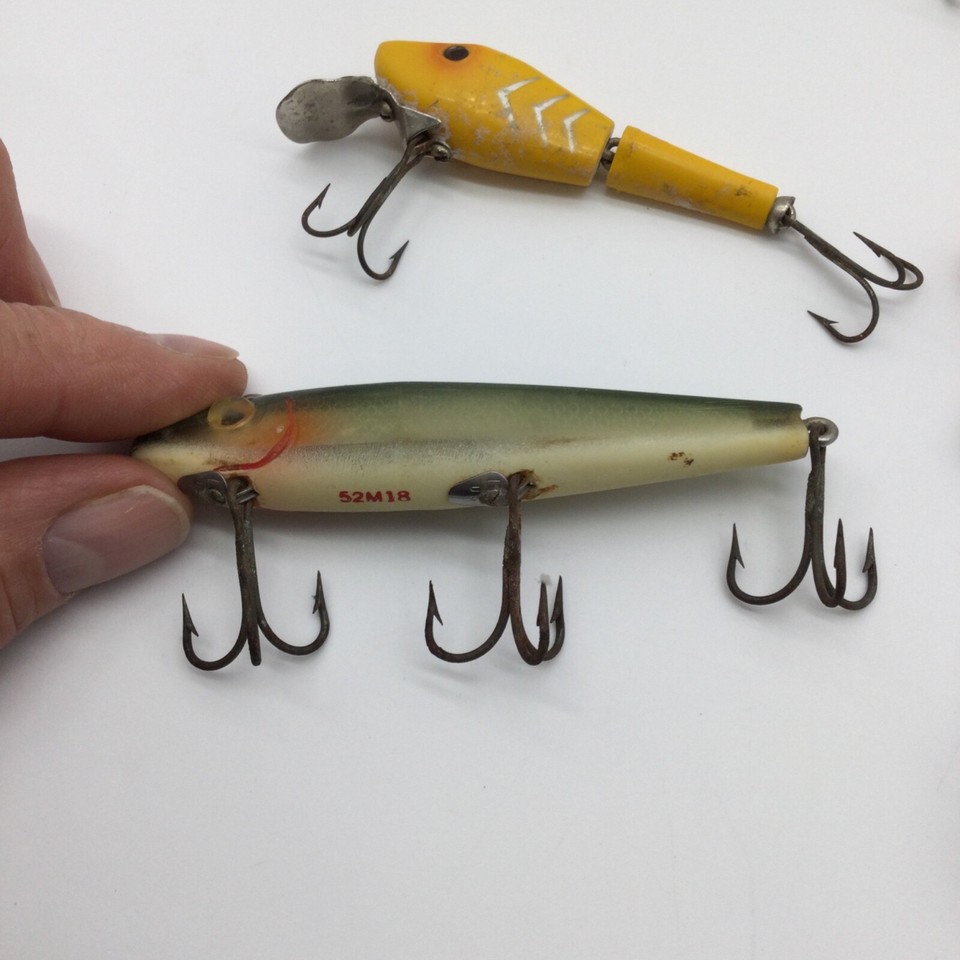 Lot of 10 Vintage Fishing Lures Heddon, Smithwick Devil's Horse, Mirro ...