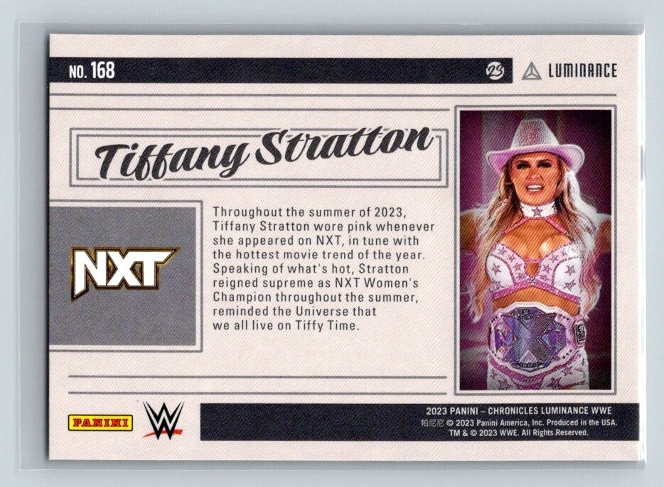 2023 Chronicles WWE Luminance NXT Bronze #168 Tiffany Stratton ...