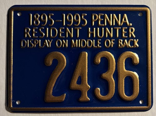 Pennsylvania 1895-1995 Tin Resident Hunter Hunting License 2436 | eBay