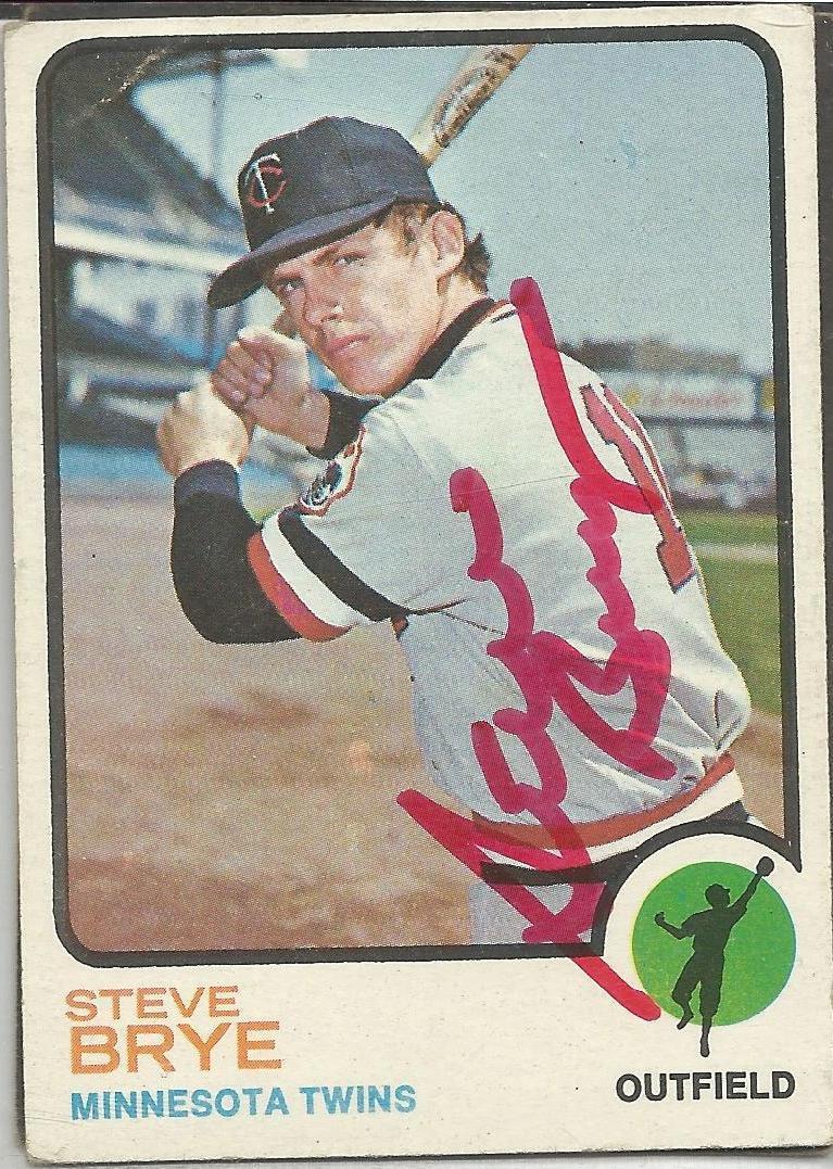 Minnesota Twins STEVE BRYE autographed 1973 Topps | eBay