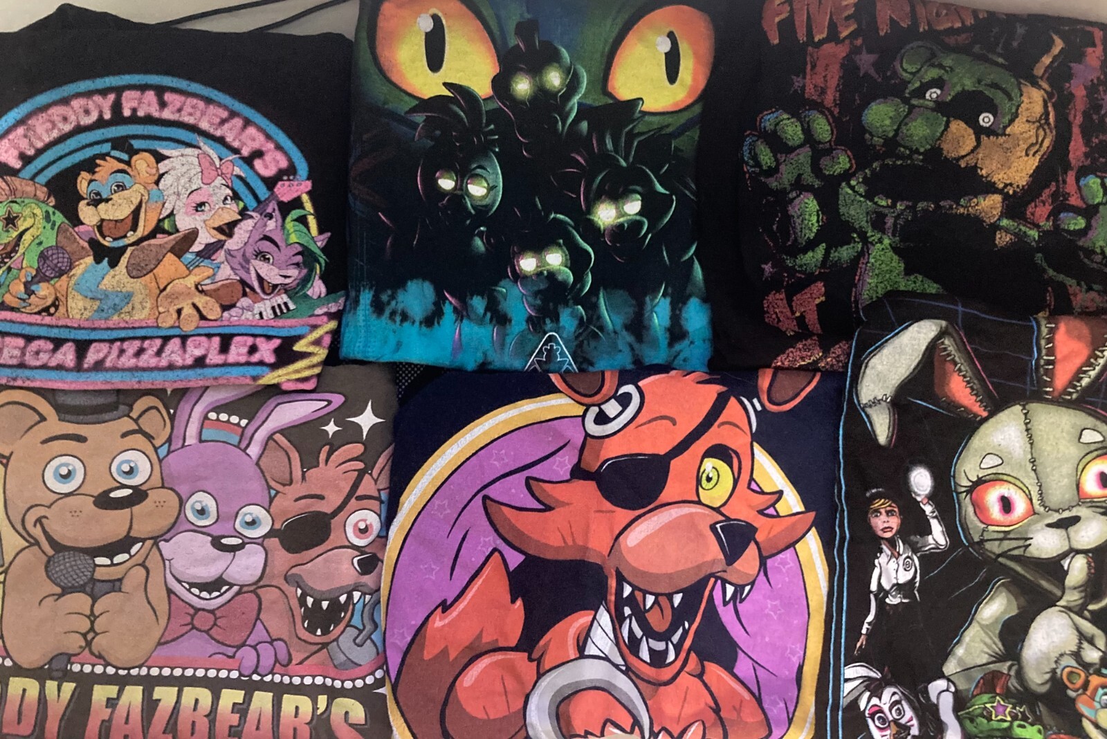 FNAF Five Nights at Freddy's Shirt Bundle of 6 Sizes … - Gem
