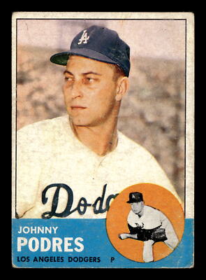 Johnny Podres 1963 Topps #150 Los Angeles Dodgers Vg-Ex | eBay