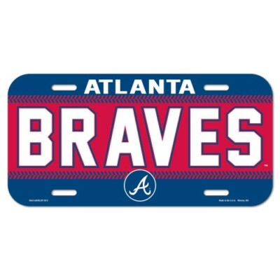 ATLANTA BRAVES ~ (1) Official MLB Plastic Color License Plate ~ New! | eBay