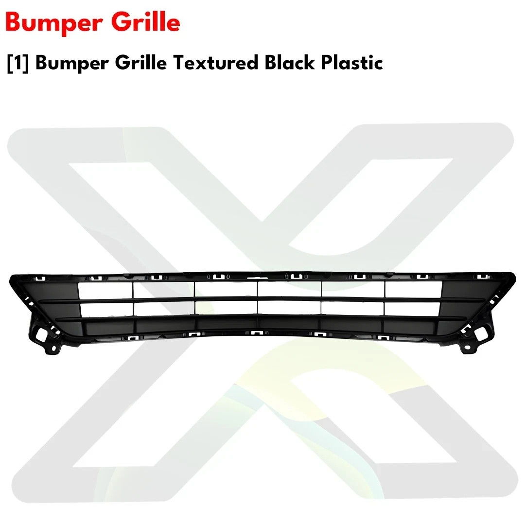Front Bumper Cover Paintable Plastic & Grille Assembly Kit For 2014 ...