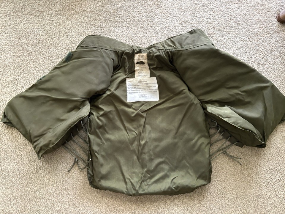 British Army Northern Ireland 1979 Flak Jacket Fragmentation Vest Size ...