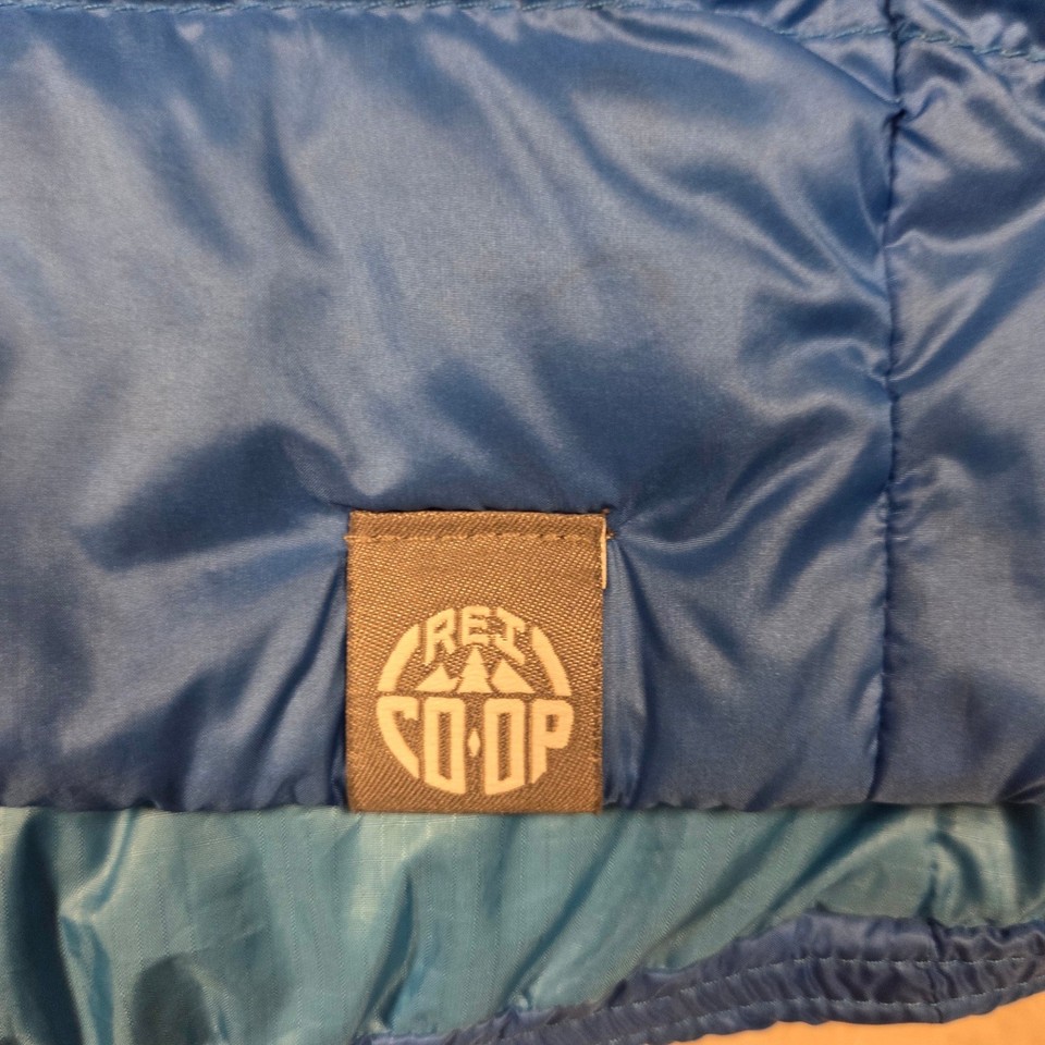 REI Co Op Down Puffer Jacket Blue Lightweight Insulated Full Zip Women ...