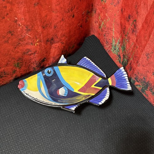 Vintage Ben Diller Art Pottery Trigger Fish Dish, Maui, HI, 1999 ...